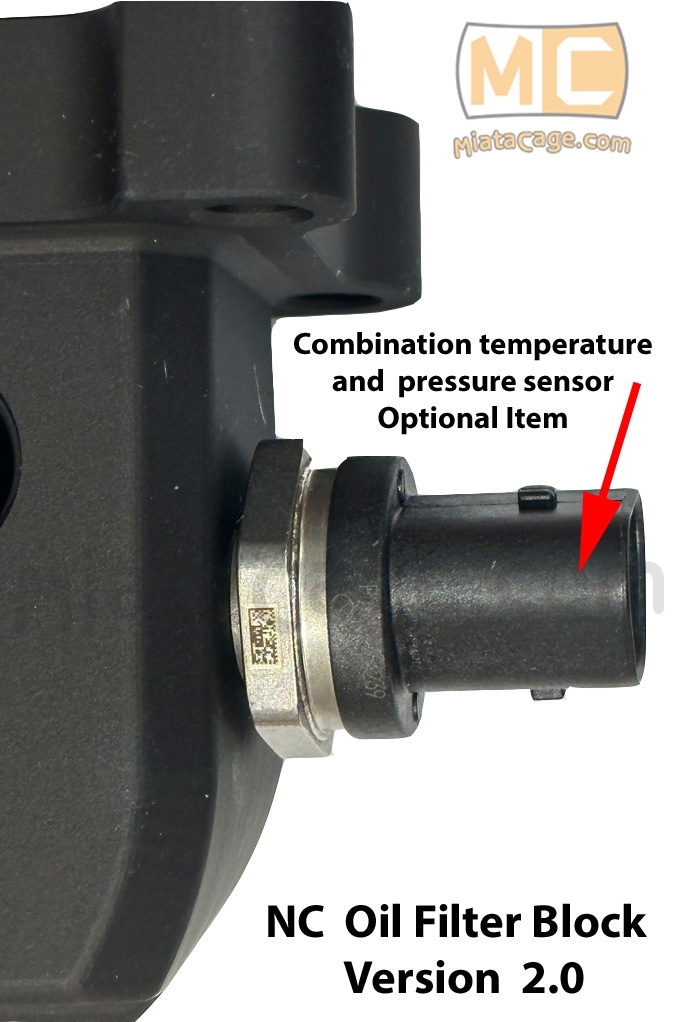 Miatacage.com. NC Oil Filter Mount with cooling ports - Version 2
